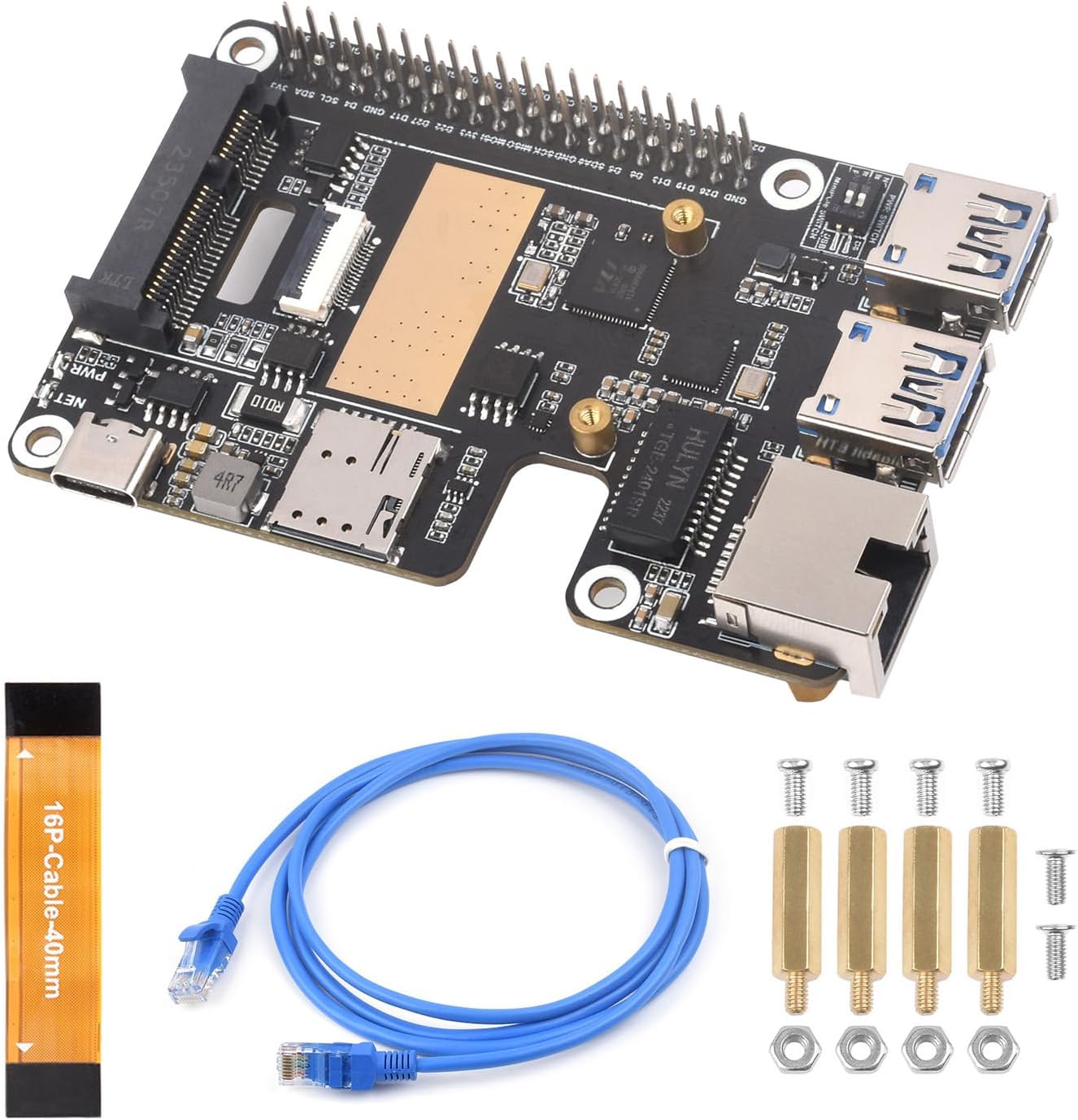 Amazon.com: Mini Dual Gigabit Ethernet Base Board Compatible with ...