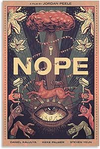 Amazon.com: Wall Prints Eyes Horse Red Flag Streamer Imp Nope Painting ...