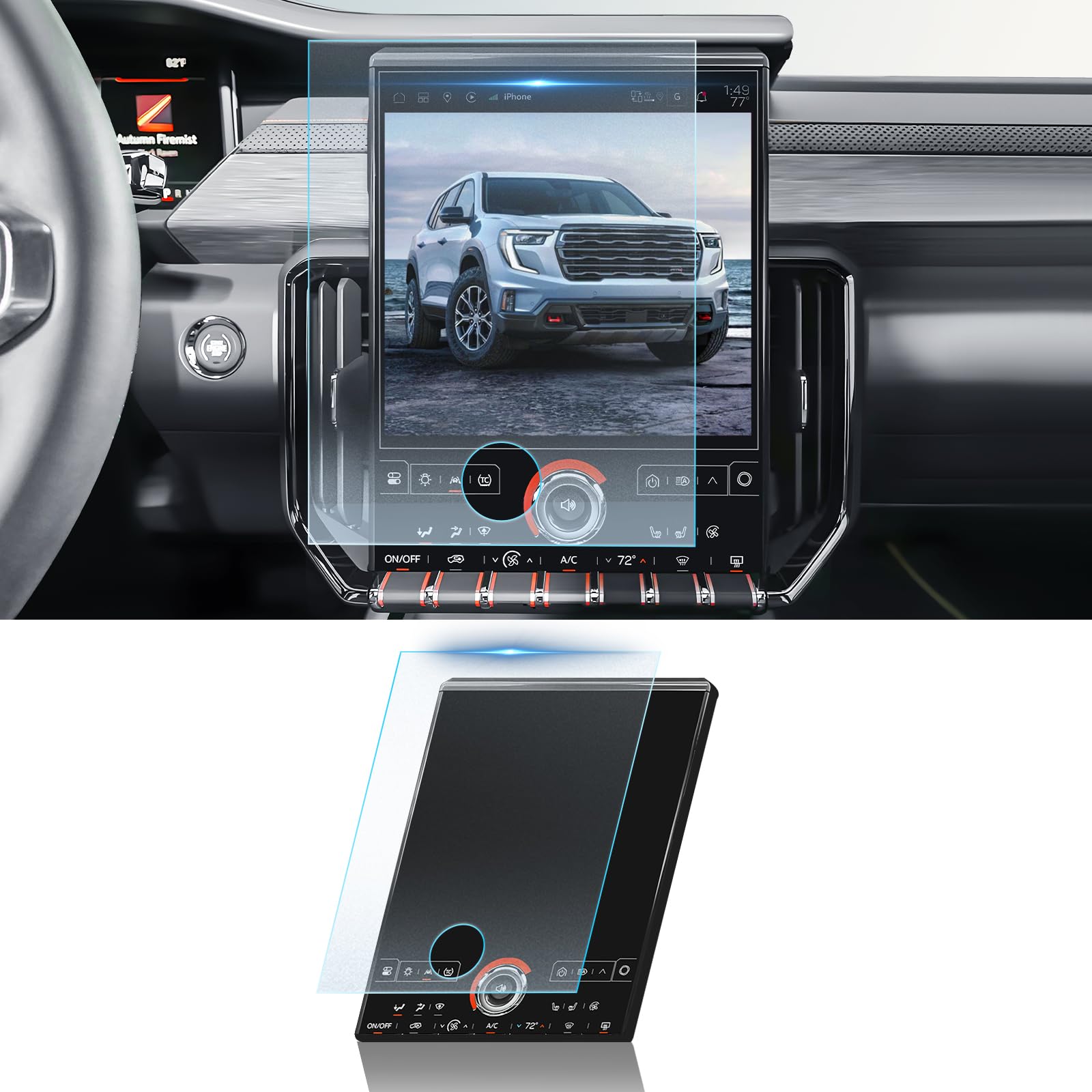 Amazon.com: BIBIBO [Matte for 2024 GMC Acadia Screen Protector Anti ...