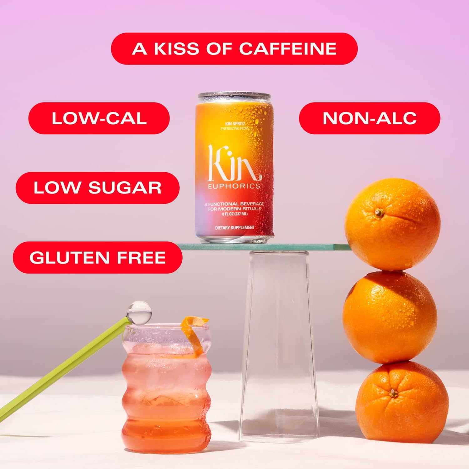 Buy Kin Spritz by Kin Euphorics, Non Alcoholic Spirits, Ready to Drink ...