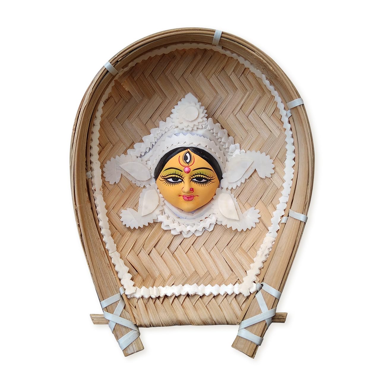 Buy Arushis Durga Face Wall Decor, Shola Pith Maa Durga face in kulo ...