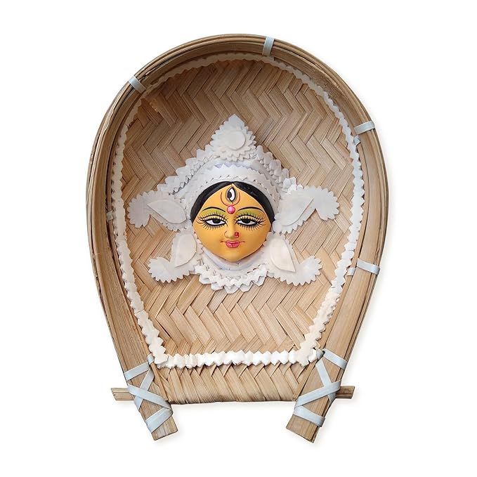 Buy Arushis Durga Face Wall Decor, Shola Pith Maa Durga face in kulo ...