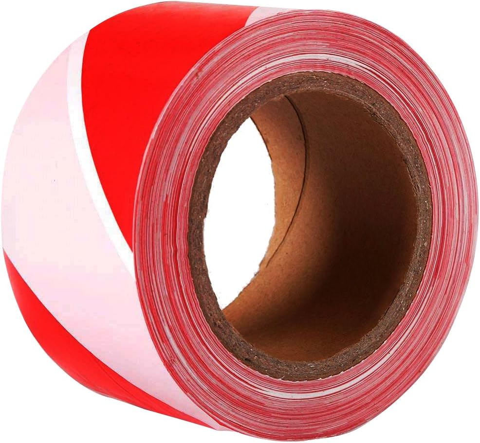 Amazon.com: TopSoon Red White Stripes Barricade Tape 2.8-Inch by 660 ...