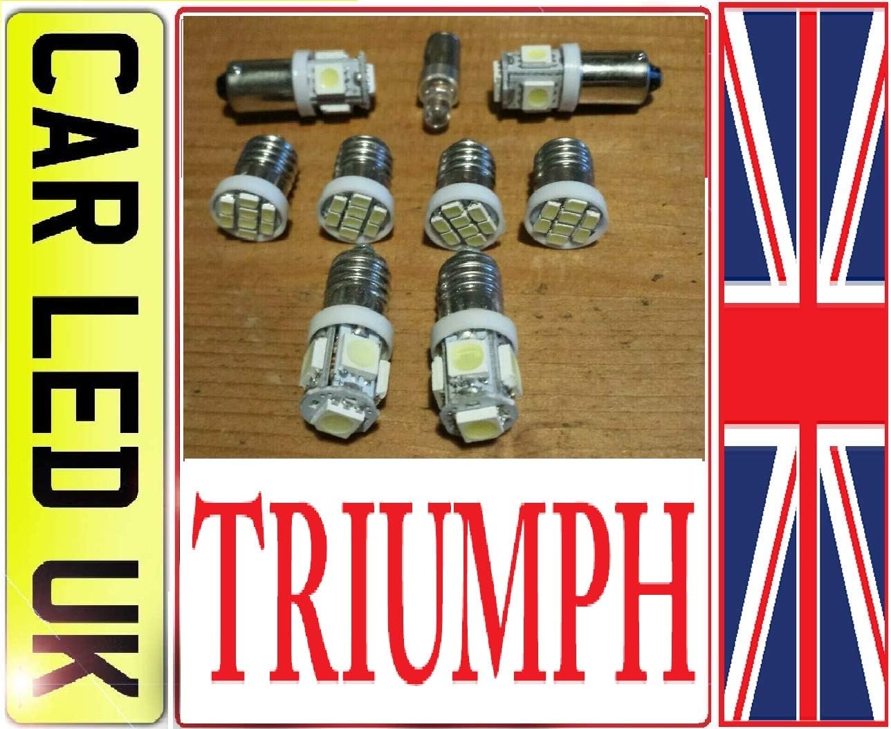 9x LED DASHBOARD UPGRADE TRUMPH-TR3 TR4 TR5 TR6 Stag Dolomite Vitesse ...