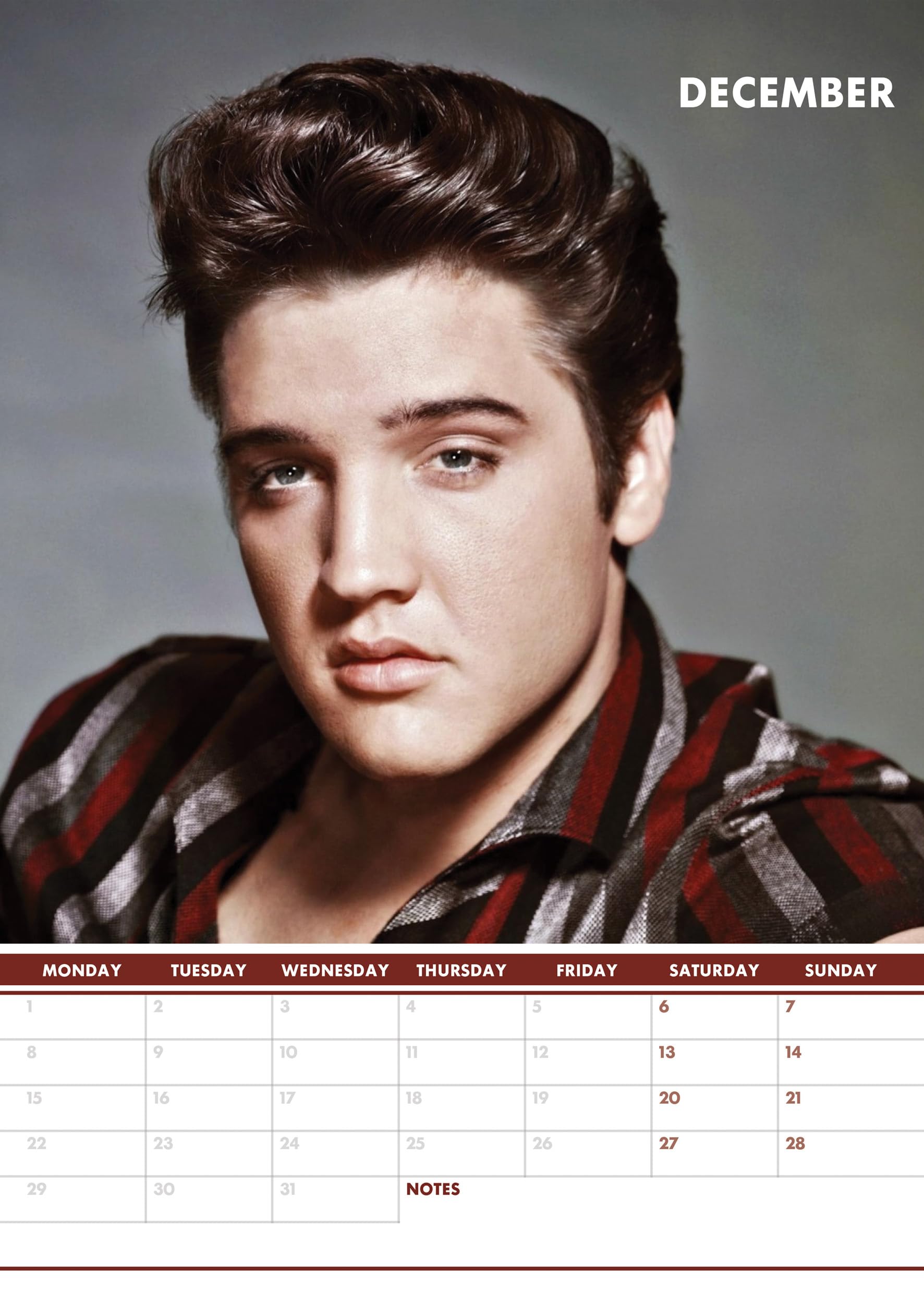 Elvis 2025 – A3 Size Wirobound Calendar – BigaMart