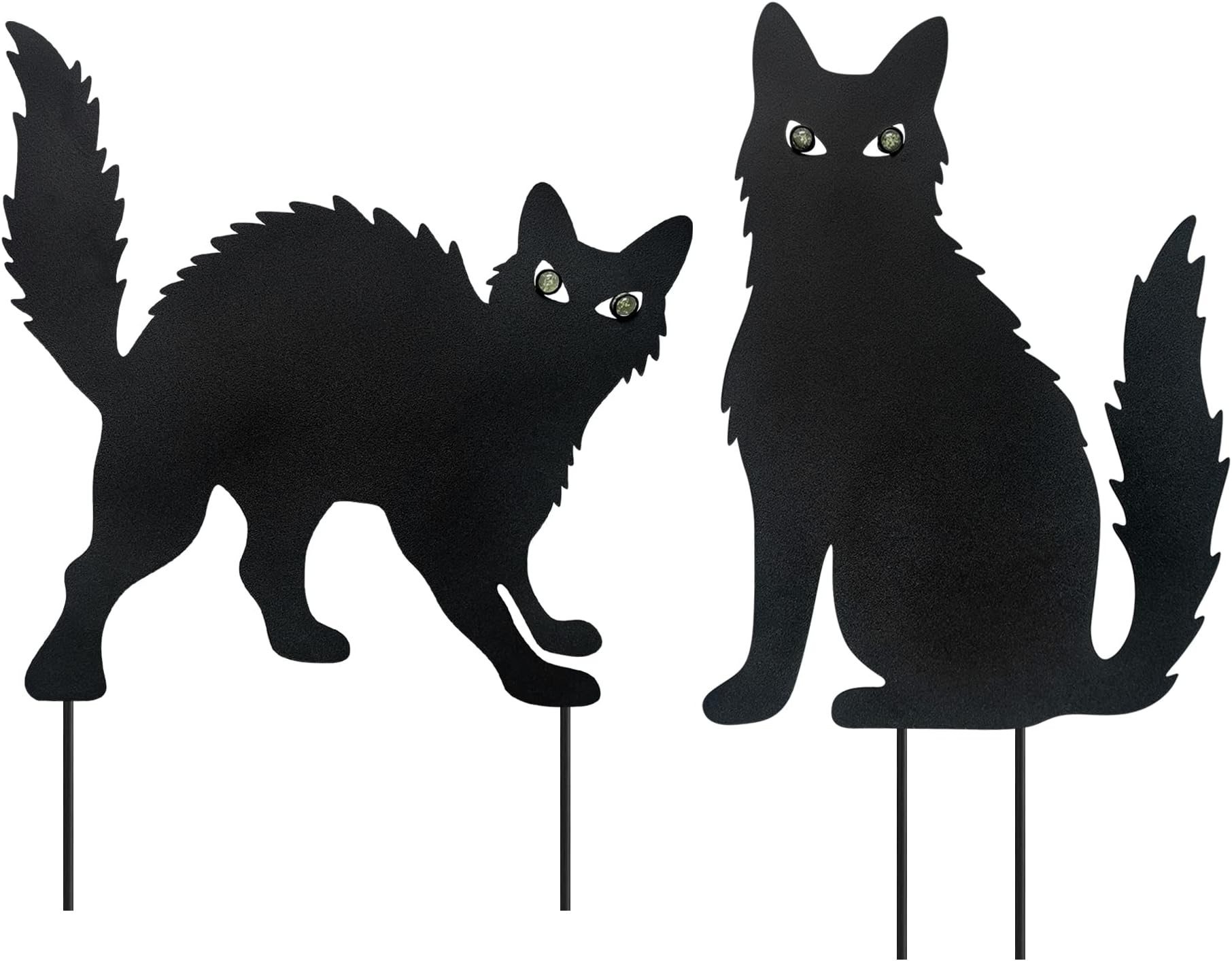 Amazon.com: YoleShy Halloween Black Cat Yard Signs with Stakes, Set of ...