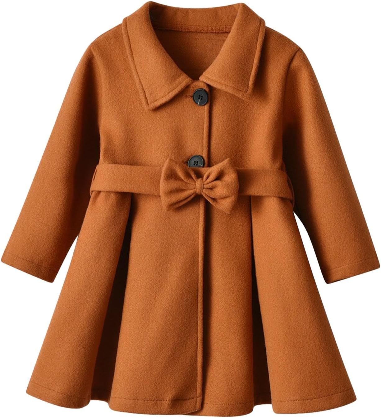 Girls Dress Coat Toddler Kids Long Sleeve Button Trench Coat Winter ...