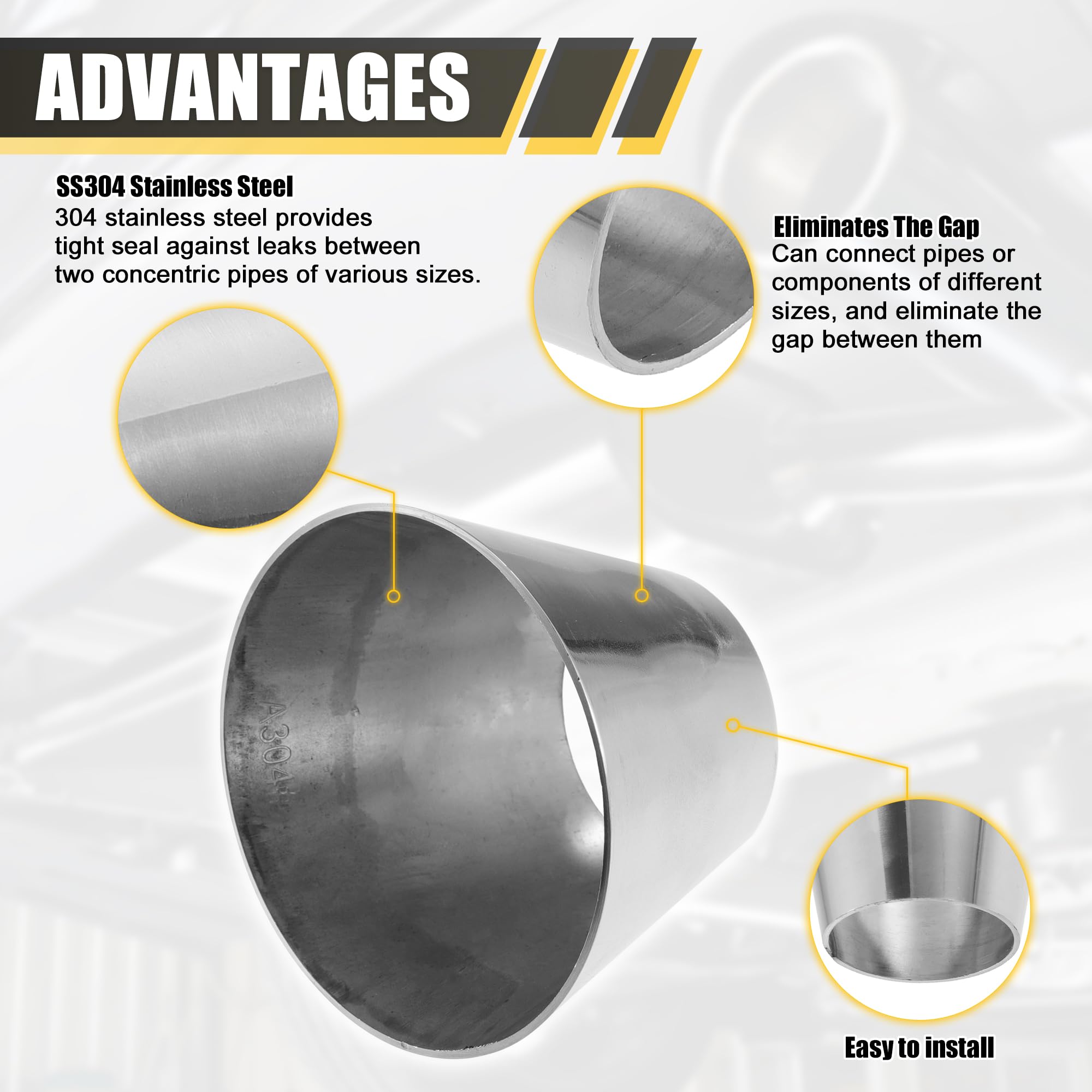 Snapklik.com : Car Mandrel Exhaust Bend Elbow Pipe 304 Stainless Steel ...