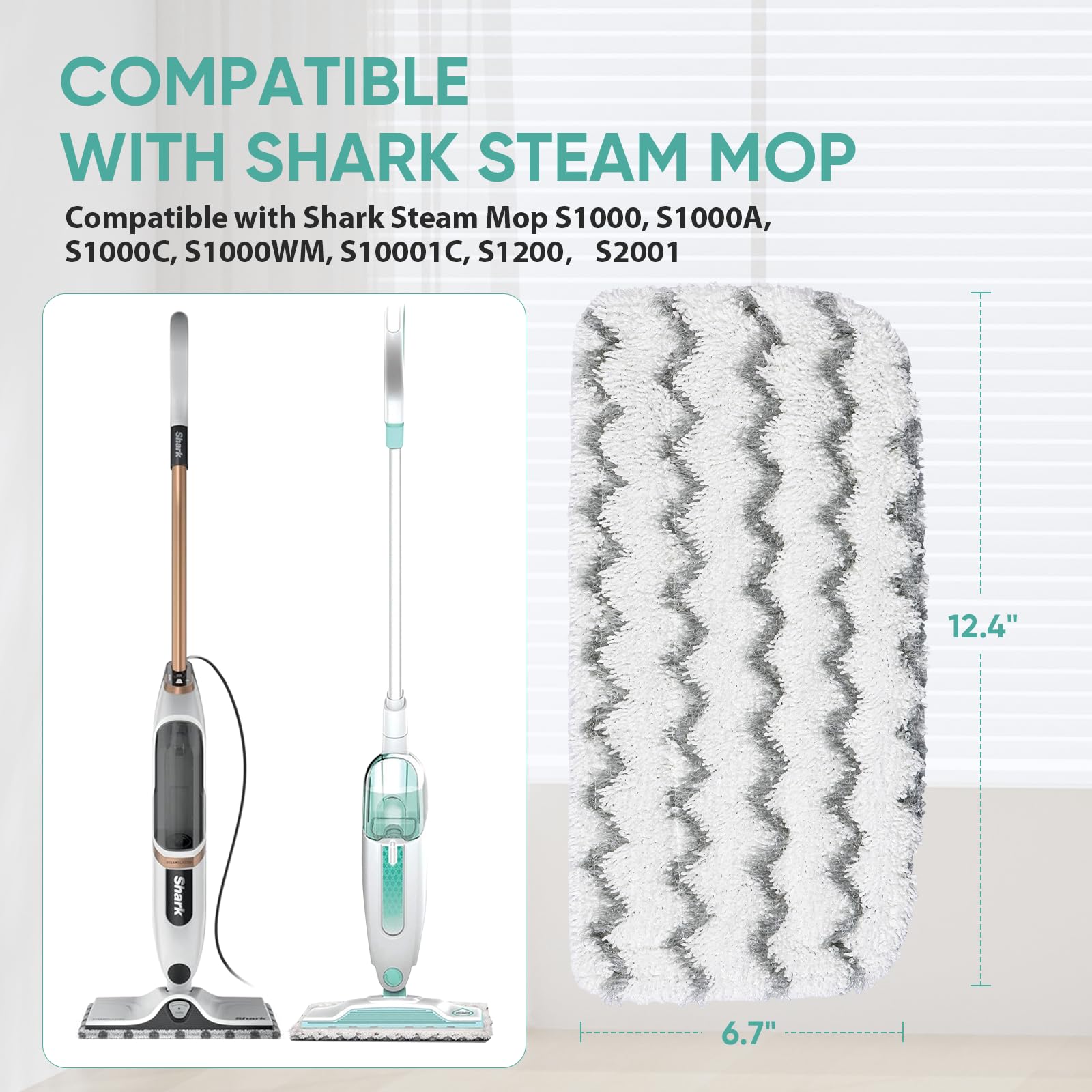 Snapklik.com : 6 Pack S1000 S2001 Steam Mop Replacement Pads For Shark ...