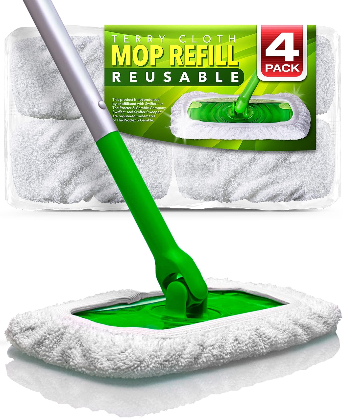 Amazon.com: VanDuck Reusable 100% Cotton Mop Pads Compatible with ...