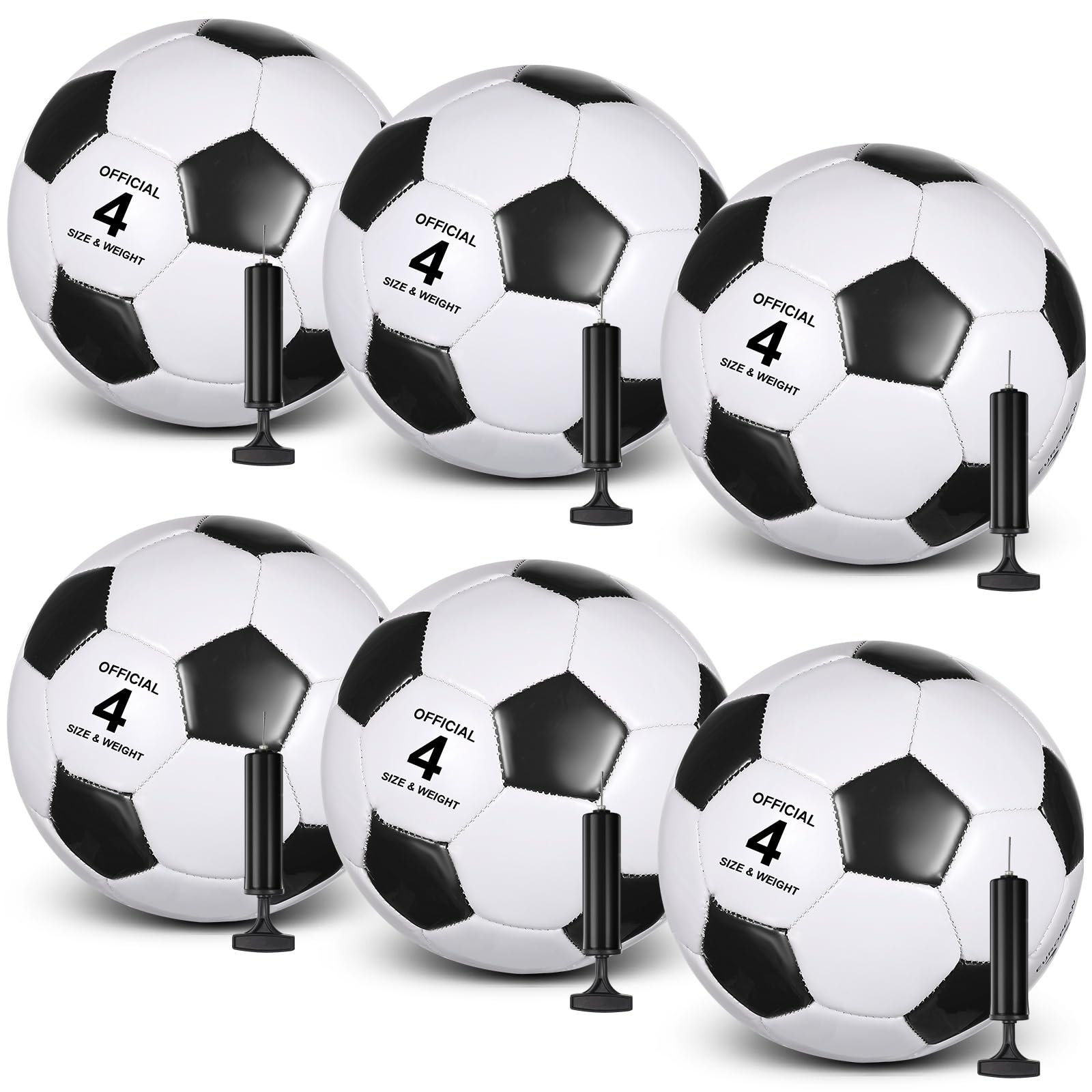 Snapklik.com : Glimin 6 Pcs Deflated Soccer Ball Bulk