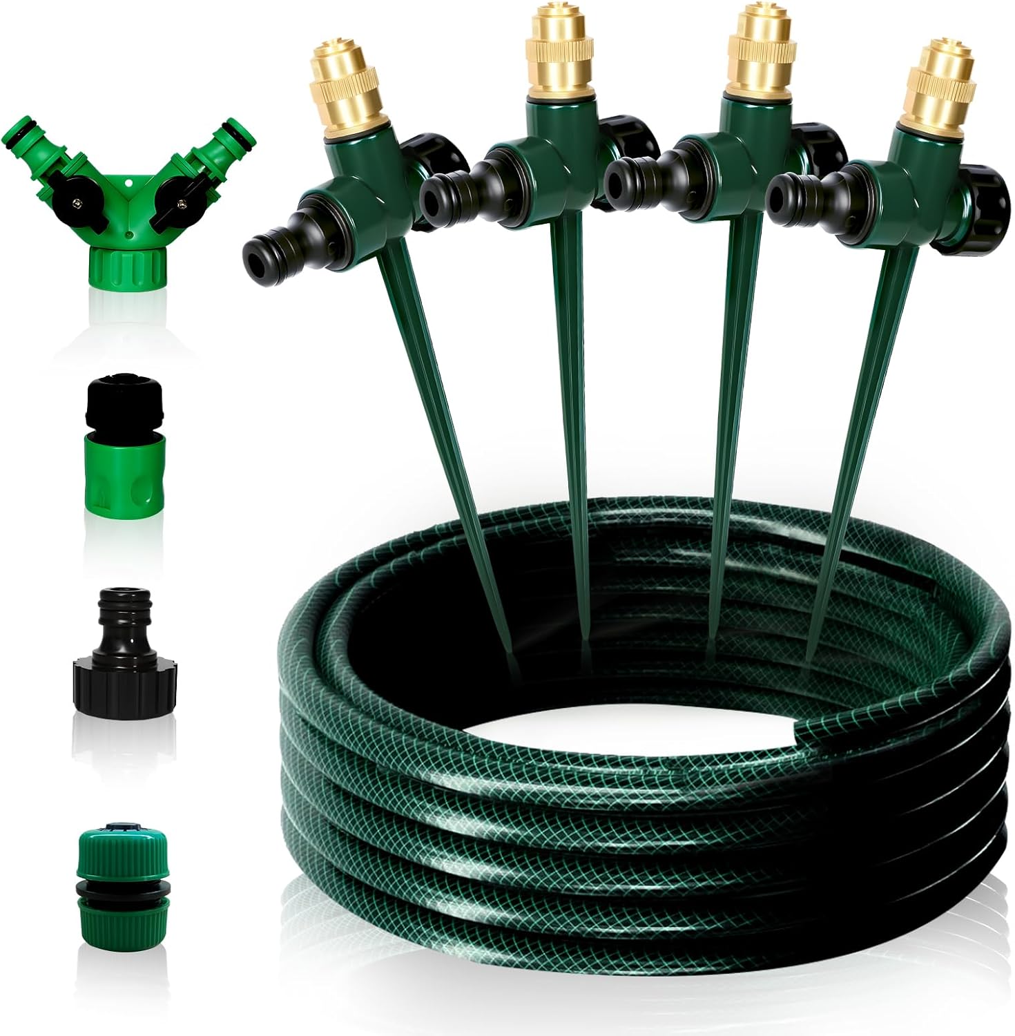 Amazon.com: Joyhalo 4 Pack Flexible Sprinkler System with Metal Spike ...