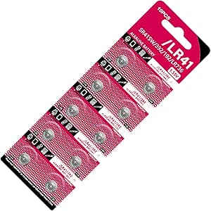 10 Pieces LR41 Alkaline Button Batteries 1.5V Replacement AG3/192/GP192A/LR736/V3GA for Various ...