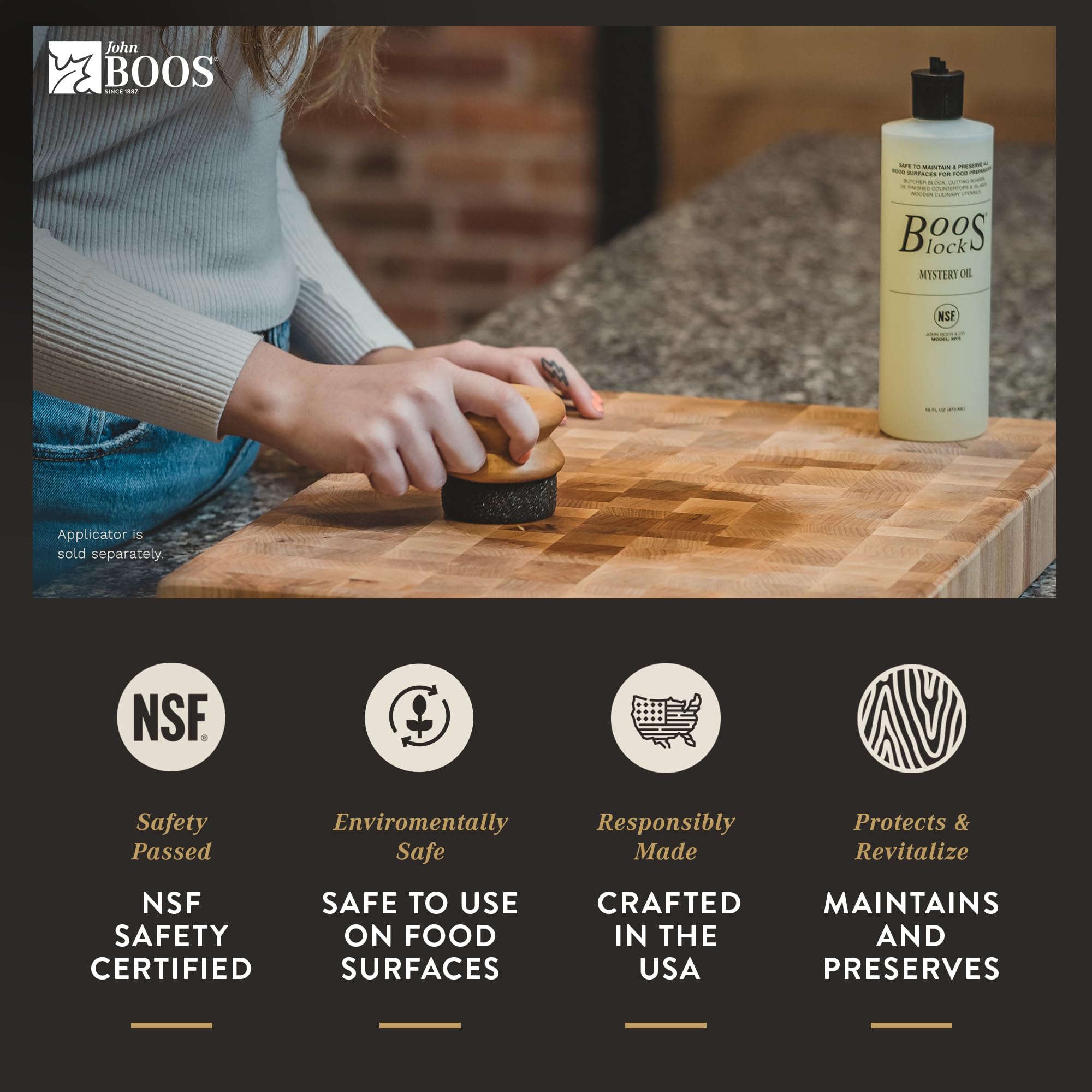 Snapklik.com : John Boos 16Oz All Natural Beeswax Moisture Care For ...