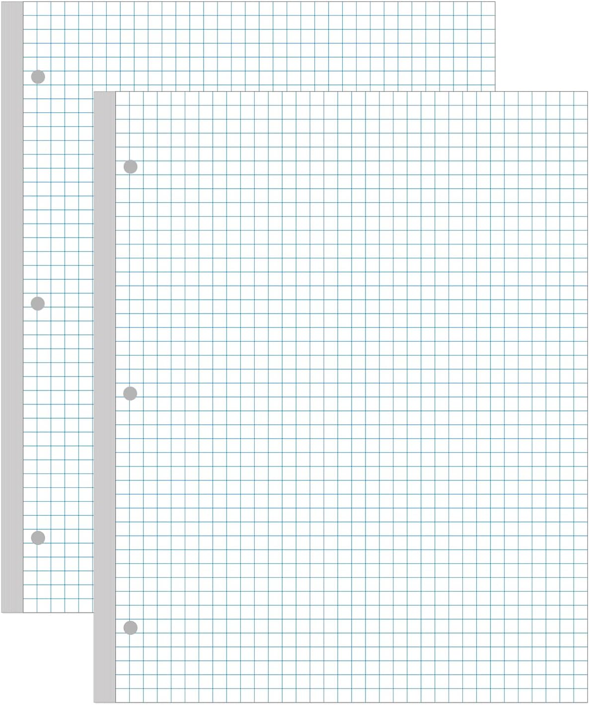 Amazon.com : (2-Pack) A4 Grid Filler Paper, 3-Hole Graph Paper ...