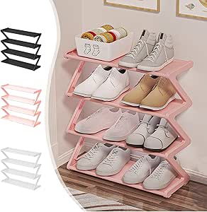 Amazon.com: Generic 4-Tier Shoe Rack for Closet - Multi-functional ...
