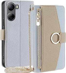 Amazon.com: YOUULAR Wallet Case with Crossbody Strap Compatible for ZTE Libero 5G IV, Magnetic ...