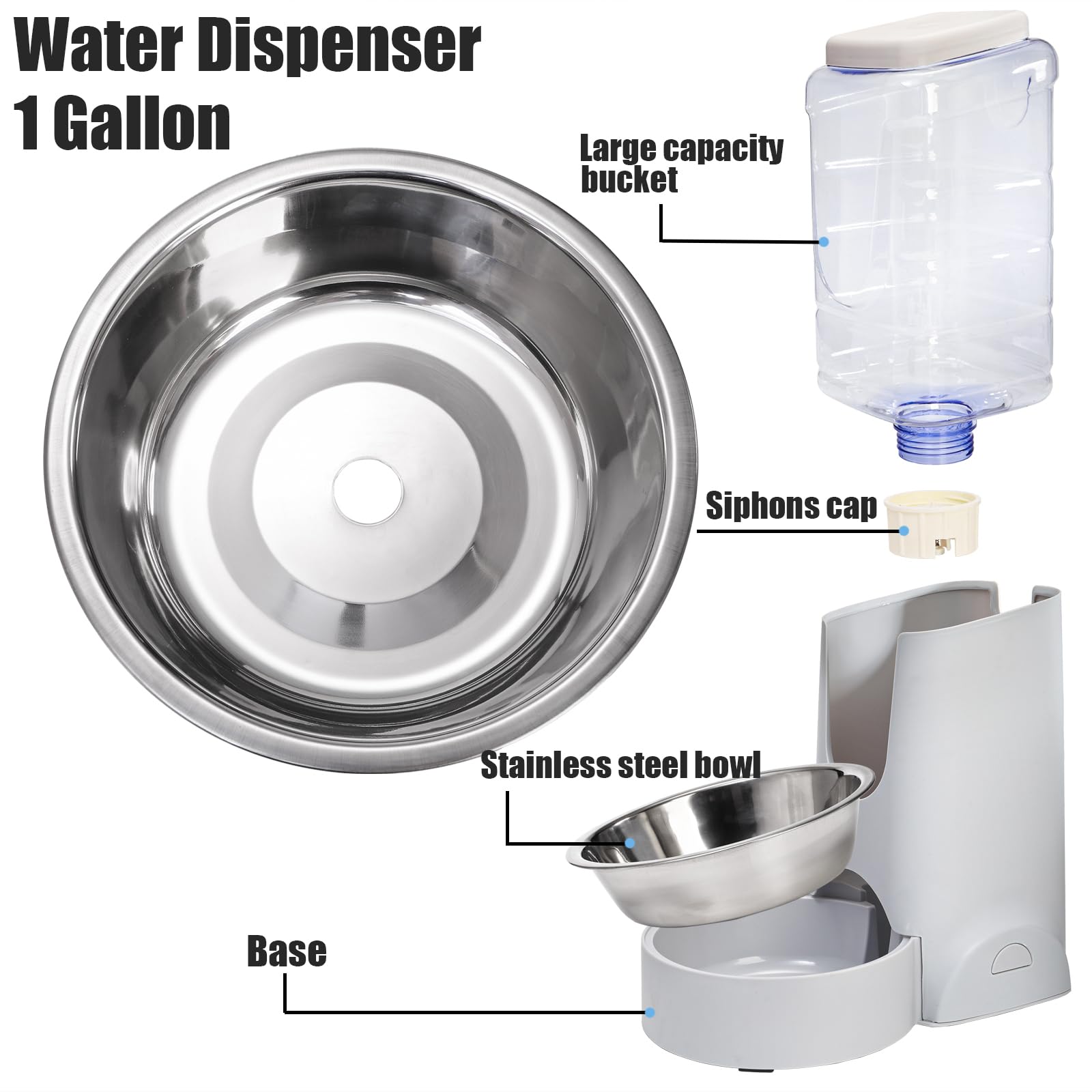 Automatic Pet Feeder Automatic Cat Feeder & Water Dispenser Set - 1 ...