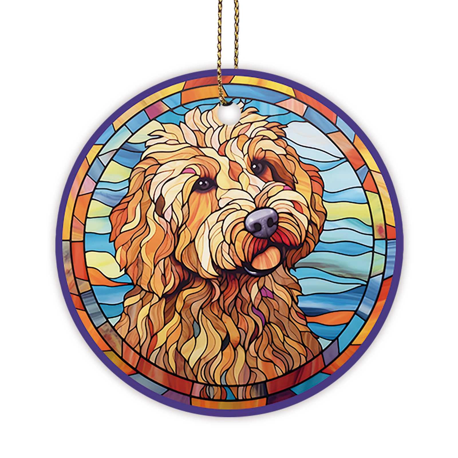 Amazon.com: CafeTime Golden Doodle Dog Ornaments for Christmas Tree, Double Sided 2.83" Heirloom ...
