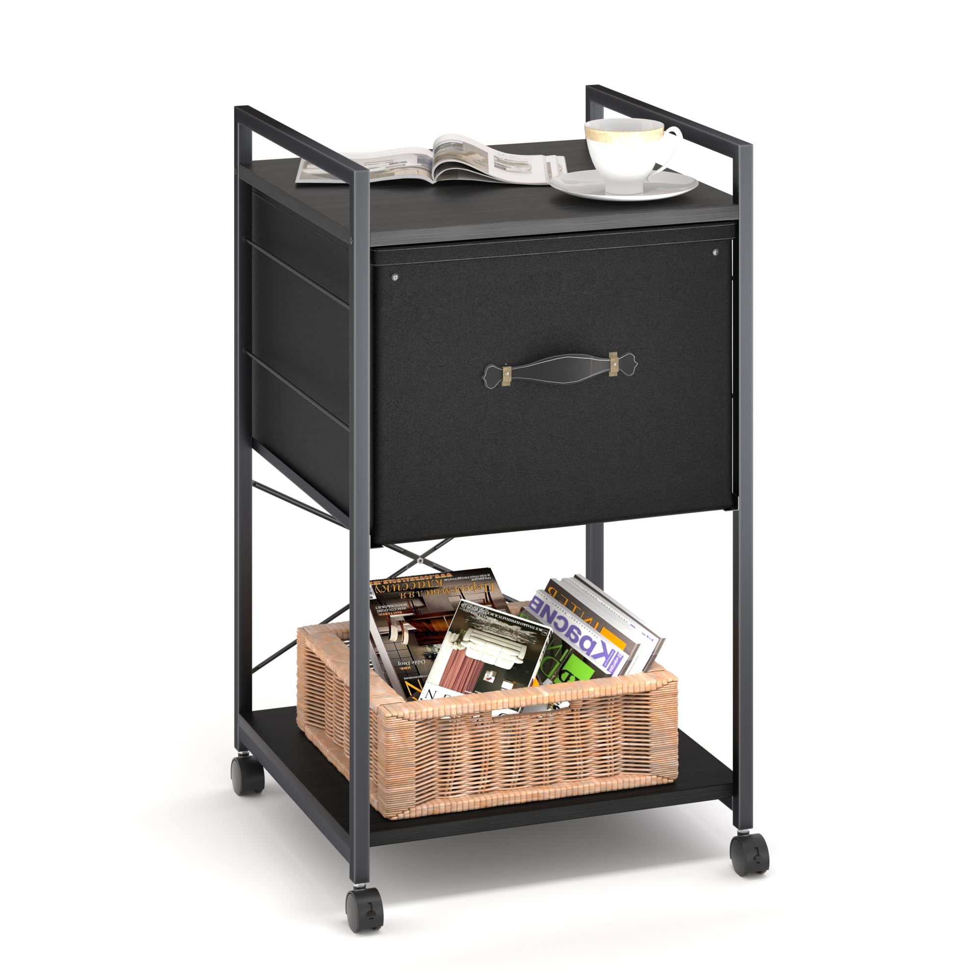 Snapklik.com : VECELO 15.8" Square File Cabinet For Letter Size, Mobile ...
