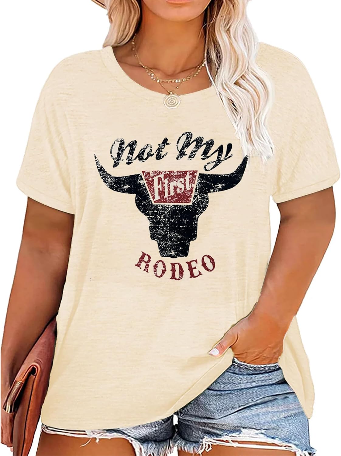 Plus Size Cowboy Shirt Cowgirls Tshirt Retro Rodeo Western Tops Country ...