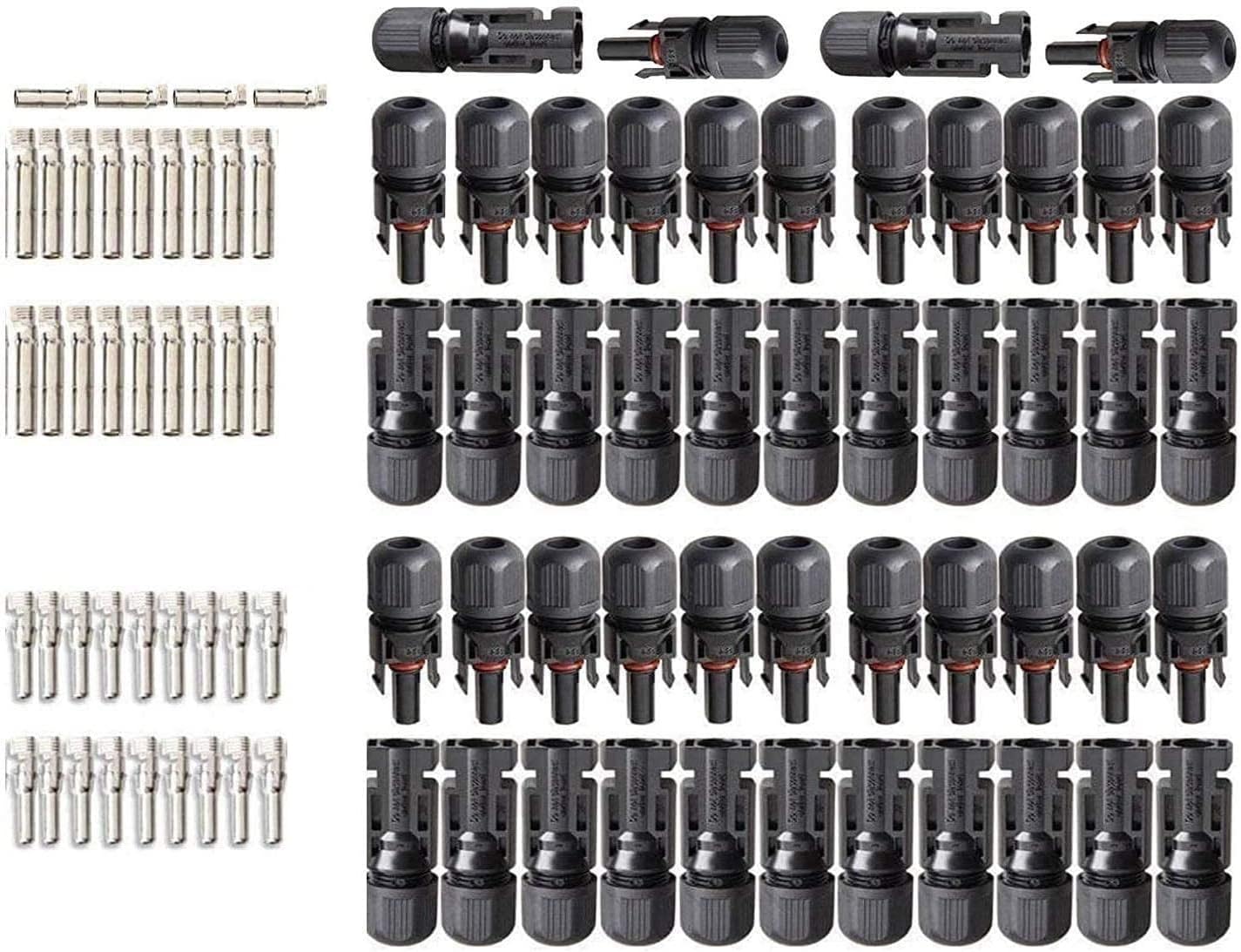 Mc4 Solar Connector 25 Pairs, Solar Cable Connectors MC4 Male/Female ...