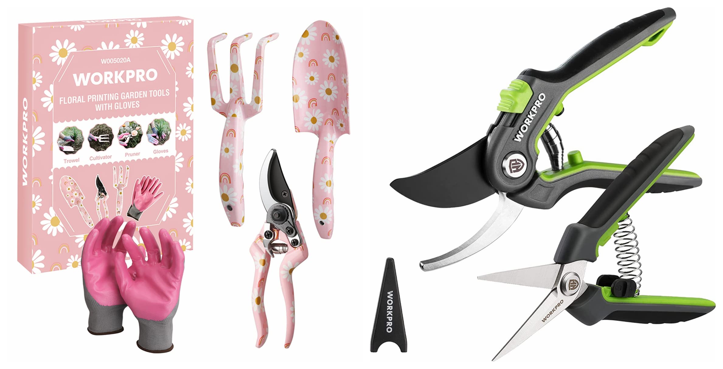 Amazon.com : WORKPRO Garden Pruning Shears with Garden Tool Set : Patio ...