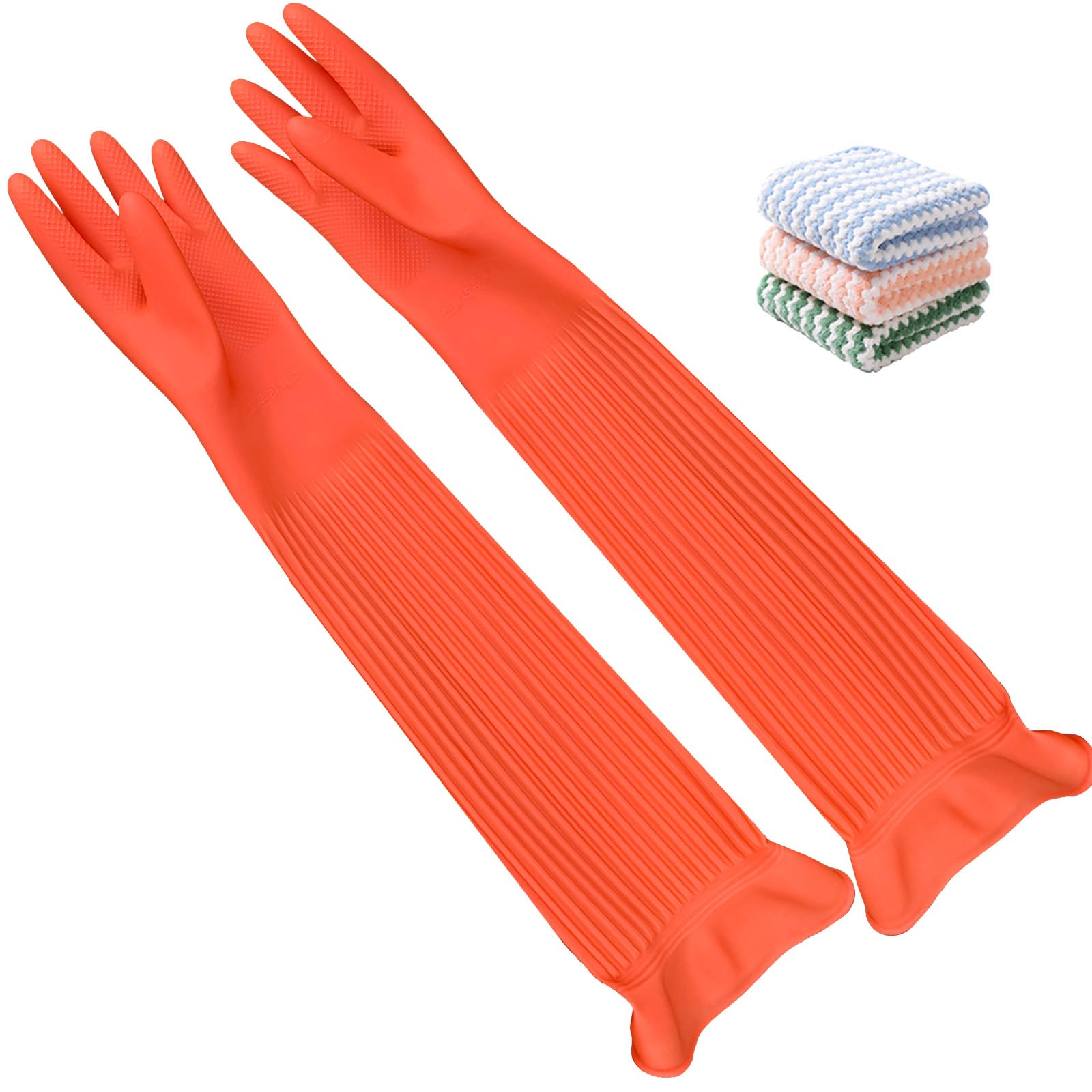 Amazon.com: Vsootal 3 Pairs Household Extra Long Kitchen Gloves for ...