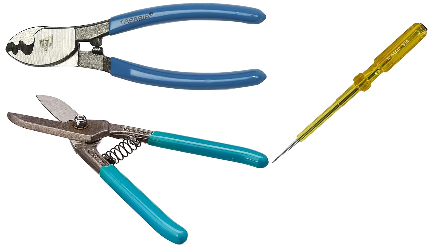 Taparia CC 08 Steel (210mm) Cable Cutter (Blue)&TAPARIA 818 Tester ...