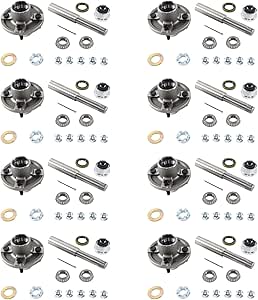Amazon.com: LOSTAR 8 x Trailer Axle Kit with 4 On 4" Bolt Idler 1" Hub ...