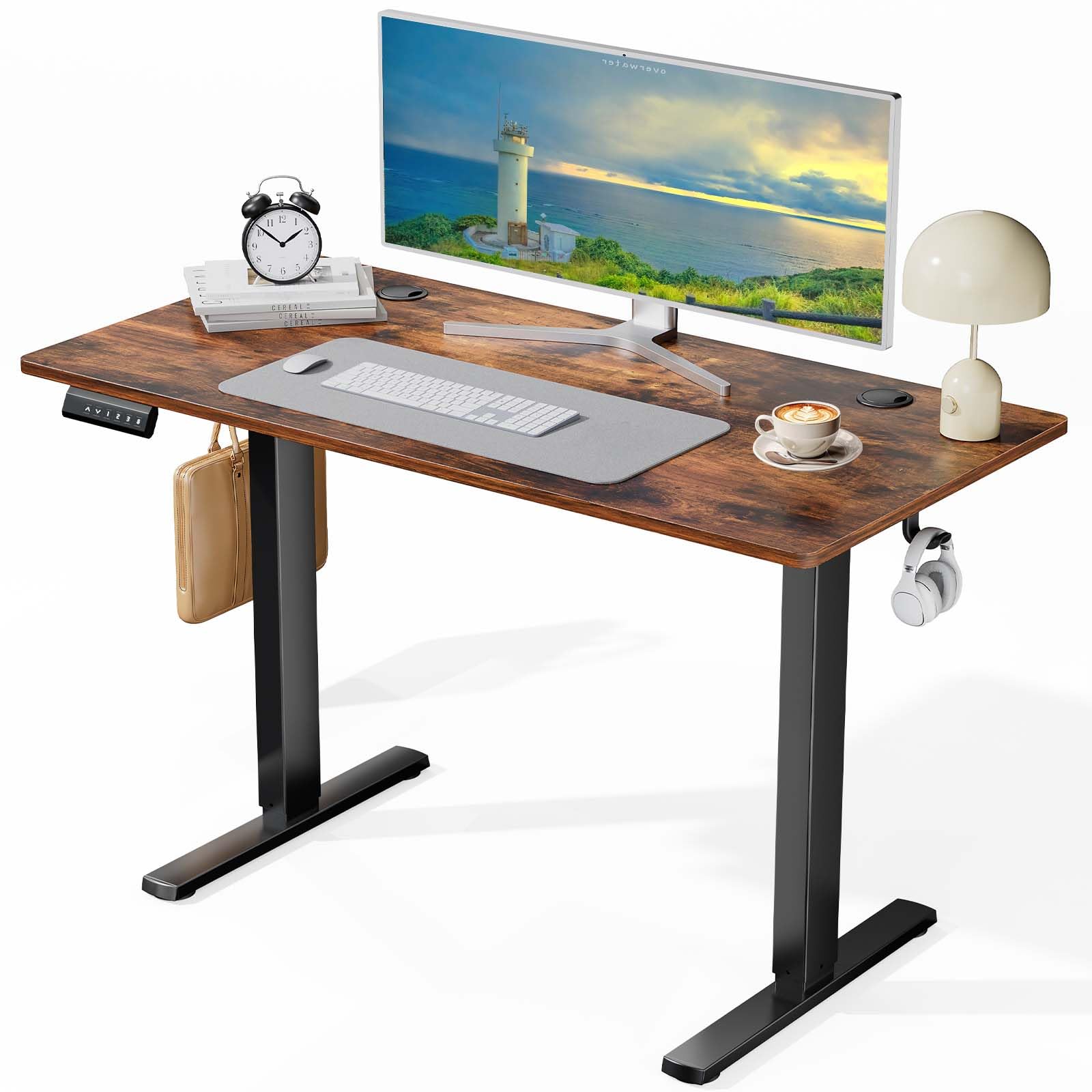 Height Adjustable Standing Desk, 48 x 24 Inches Stand up Desk, Electric ...