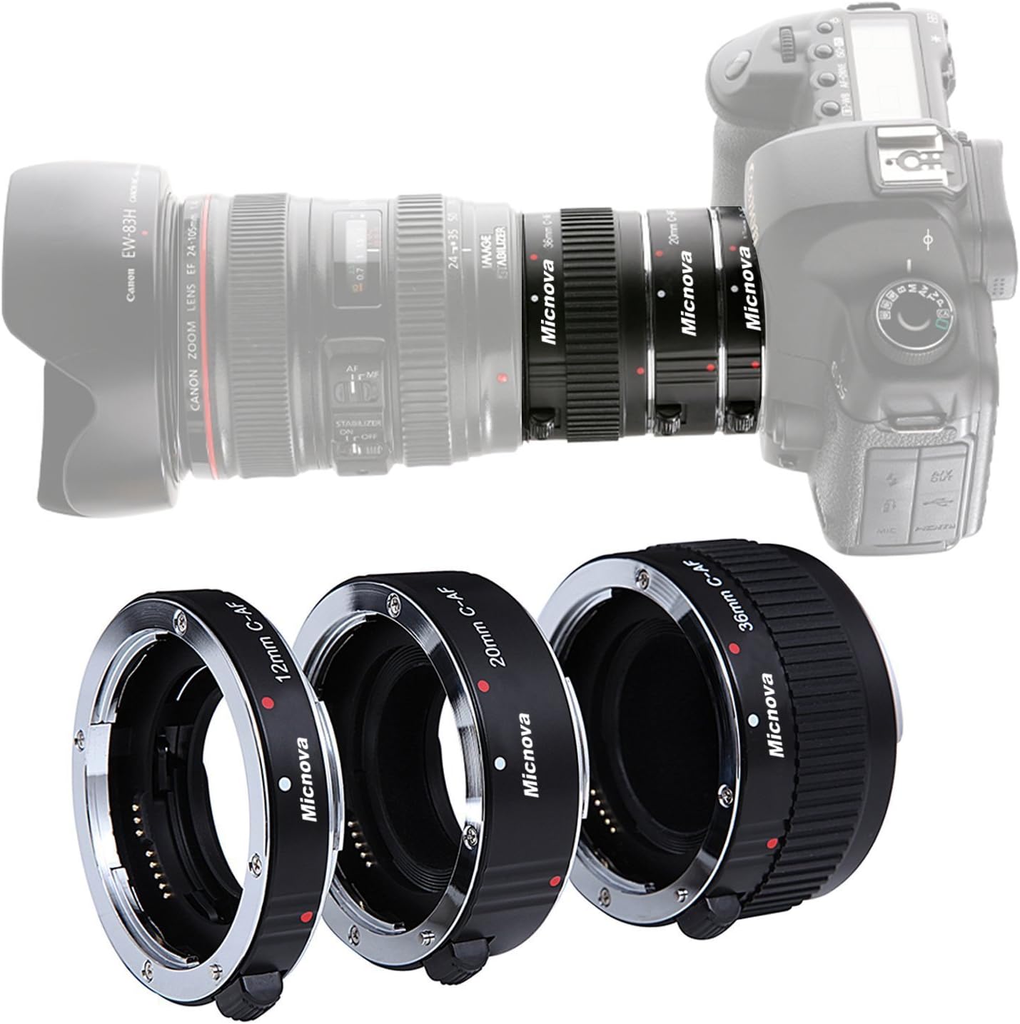 Amazon.com : VILTROX DG-C Metal Mount Auto Focus Macro Extension Tube ...