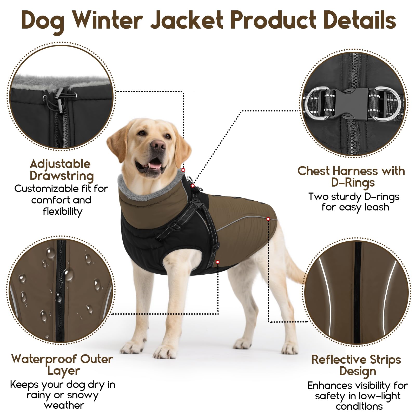 Snapklik.com : ASENKU Reflective Dog Coat