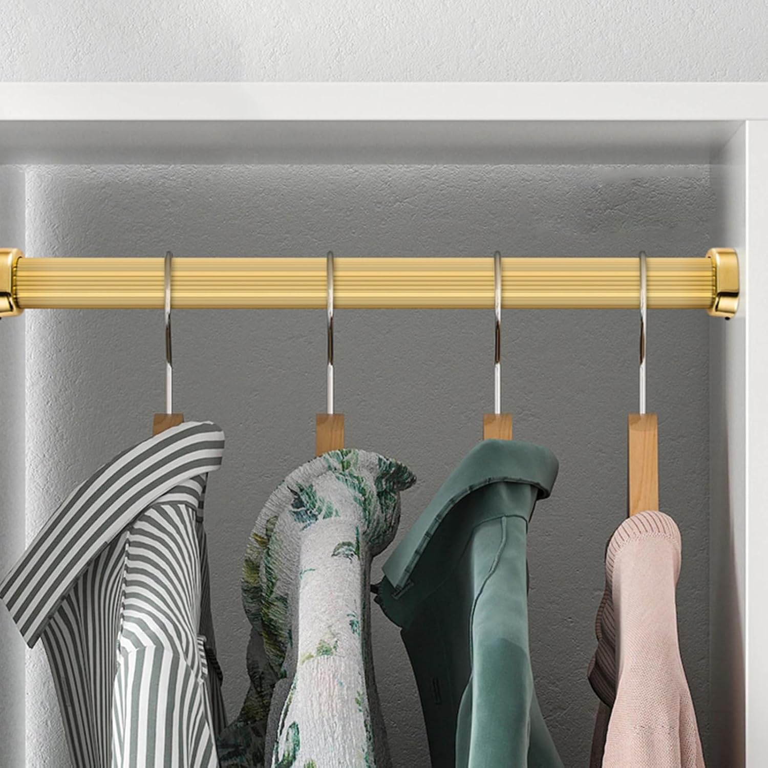 Amazon.co.jp: Closet Rod Closet Tension Rod Closet Pole Rod for Hanging ...