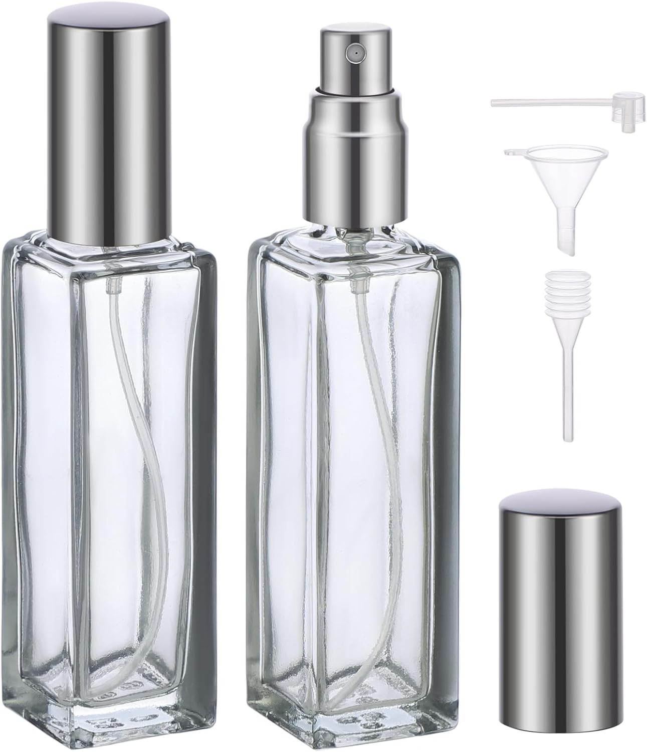 Segbeauty 20ml Refillable Perfume Bottle Travel, 2pcs Empty Glass Spray Bottles Atomizer, Mini ...