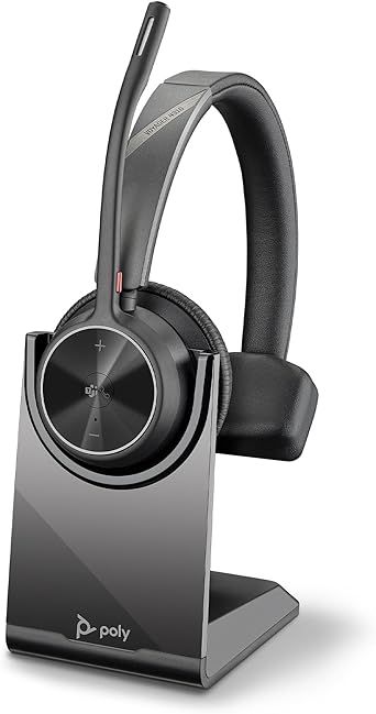 Amazon.com: Poly Voyager 4310 UC Wireless Headset With Mic for Work ...