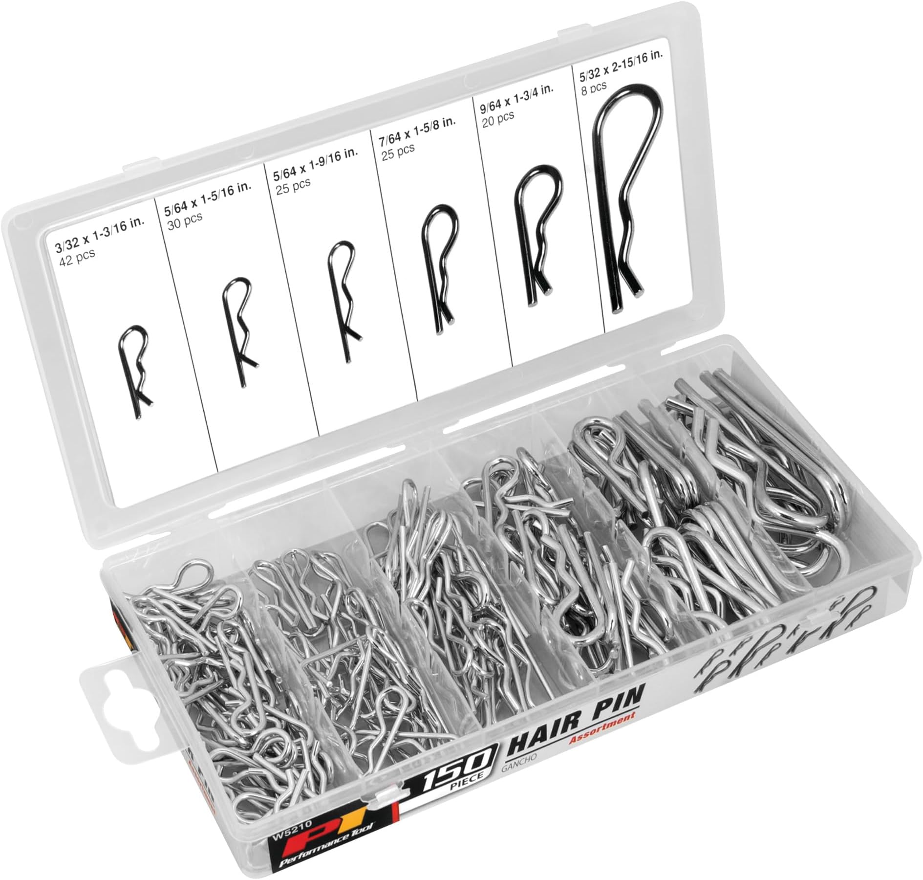 Amazon.com: Performance Tool W5210 Hair Pin Assortment Kit, 150 Piece ...