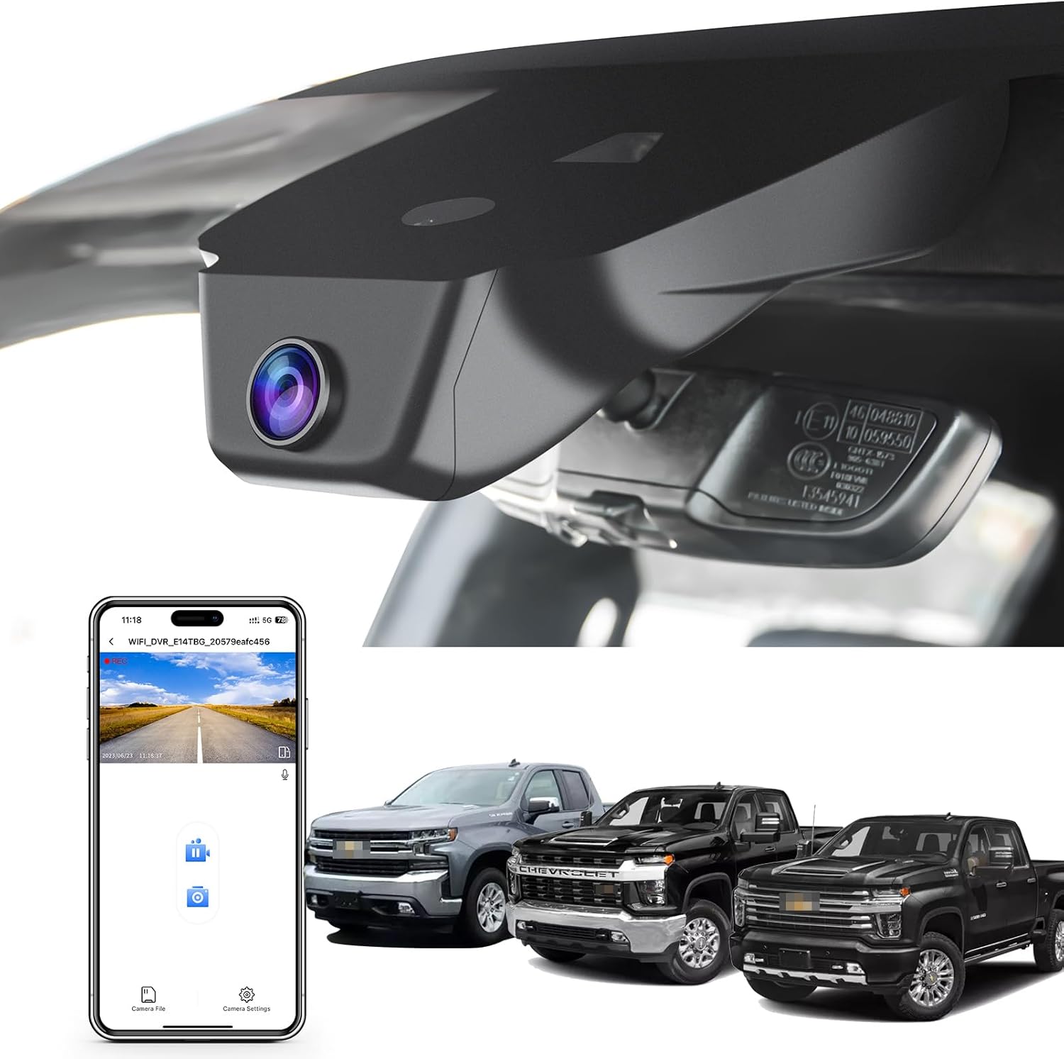 Amazon.com: Mangoal 4K Dash Cam fit for Chevy Silverado 1500 2022-2026 ...