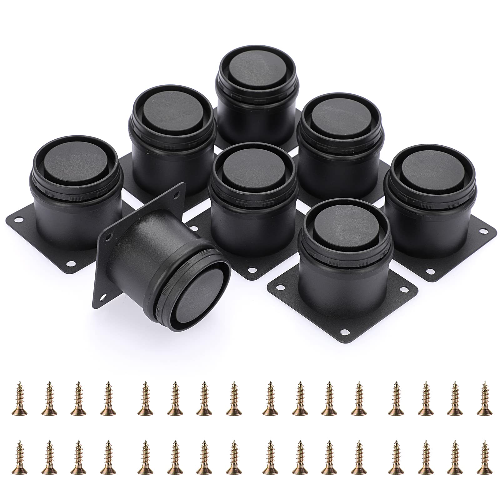 BTSKY 8Pcs 2 Inch Adjustable Height Furniture Legs Feets - Metal ...