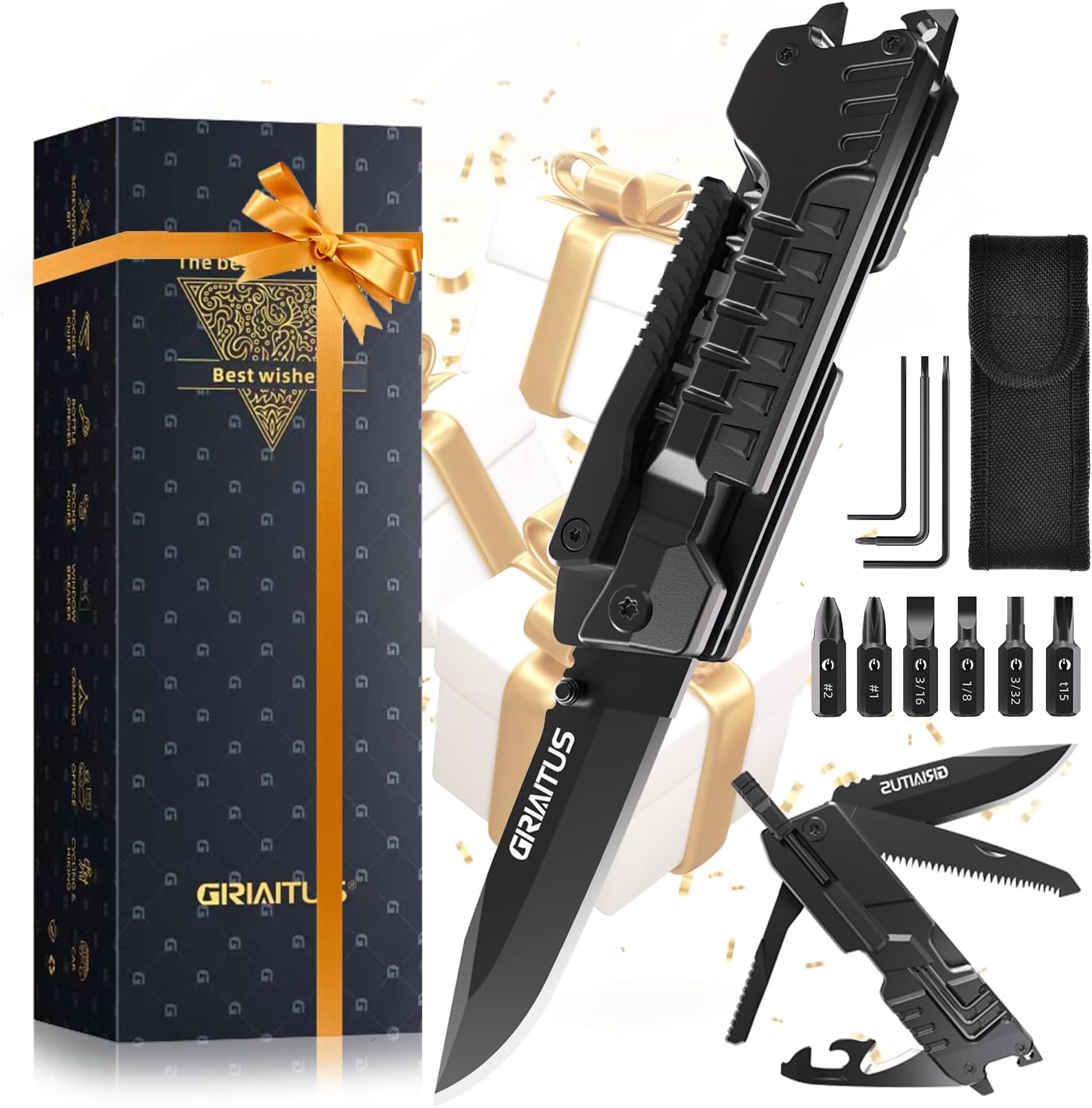 Gifts for Men, Multitool Pocket Knife 17 in 1, Gift for Fathers Day ...