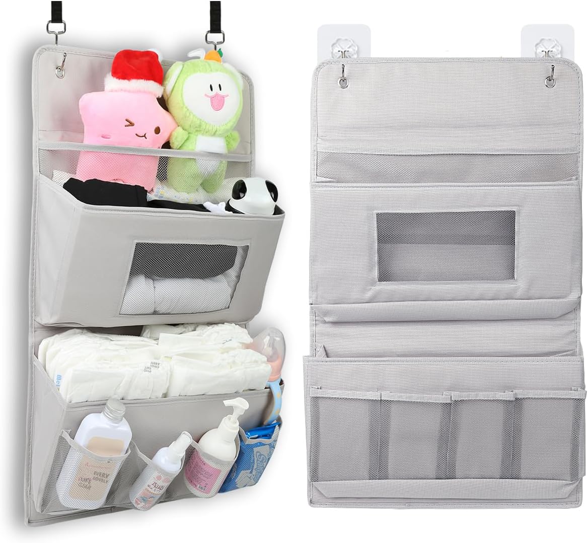Amazon.com: KIKJOK Hanging Diaper Caddy Organizer for Crib/Wall –Diaper ...
