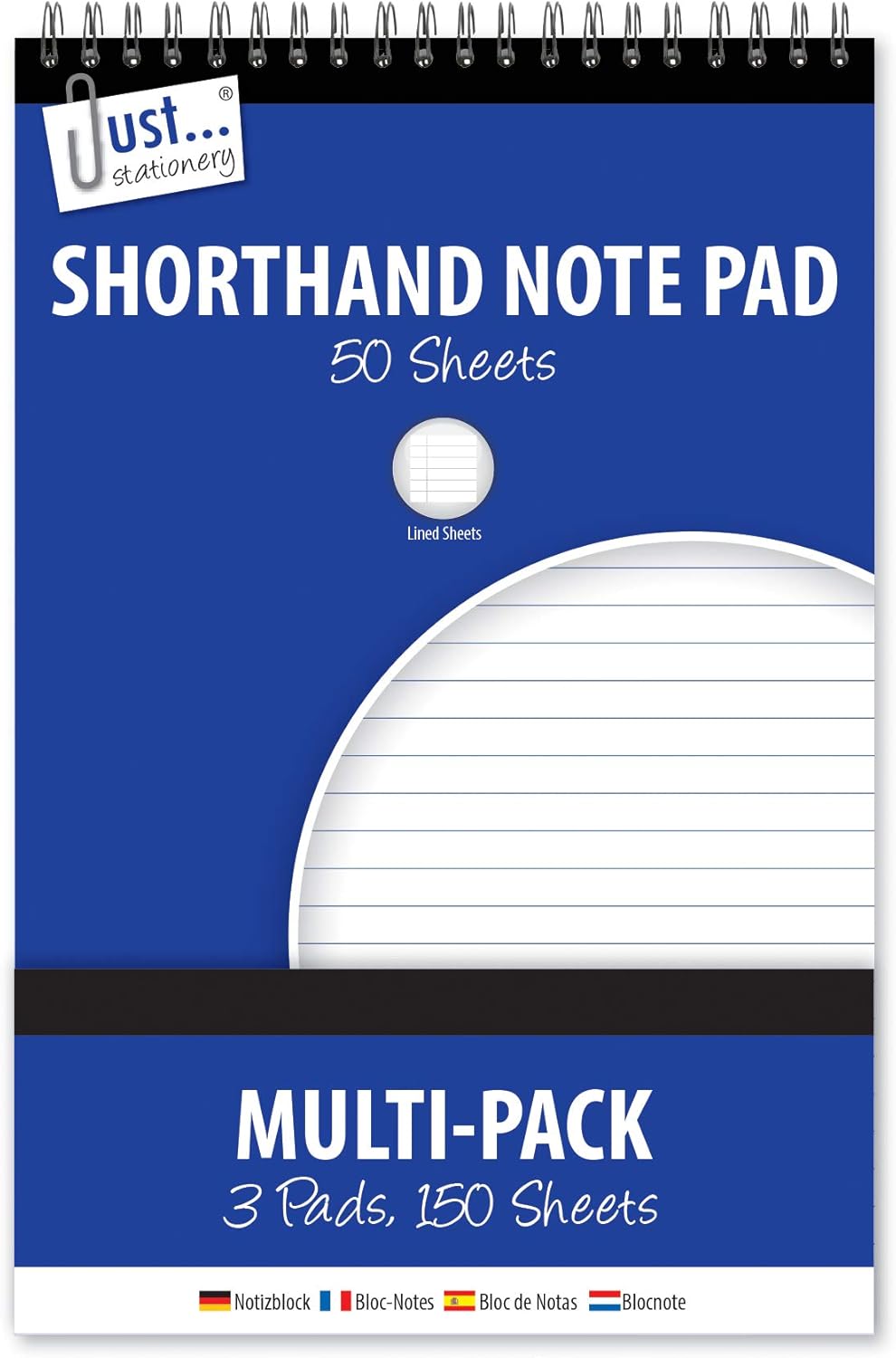 Just Stationery Shorthand Notebook 3 Pads , 150 Sheets : Amazon.co.uk ...