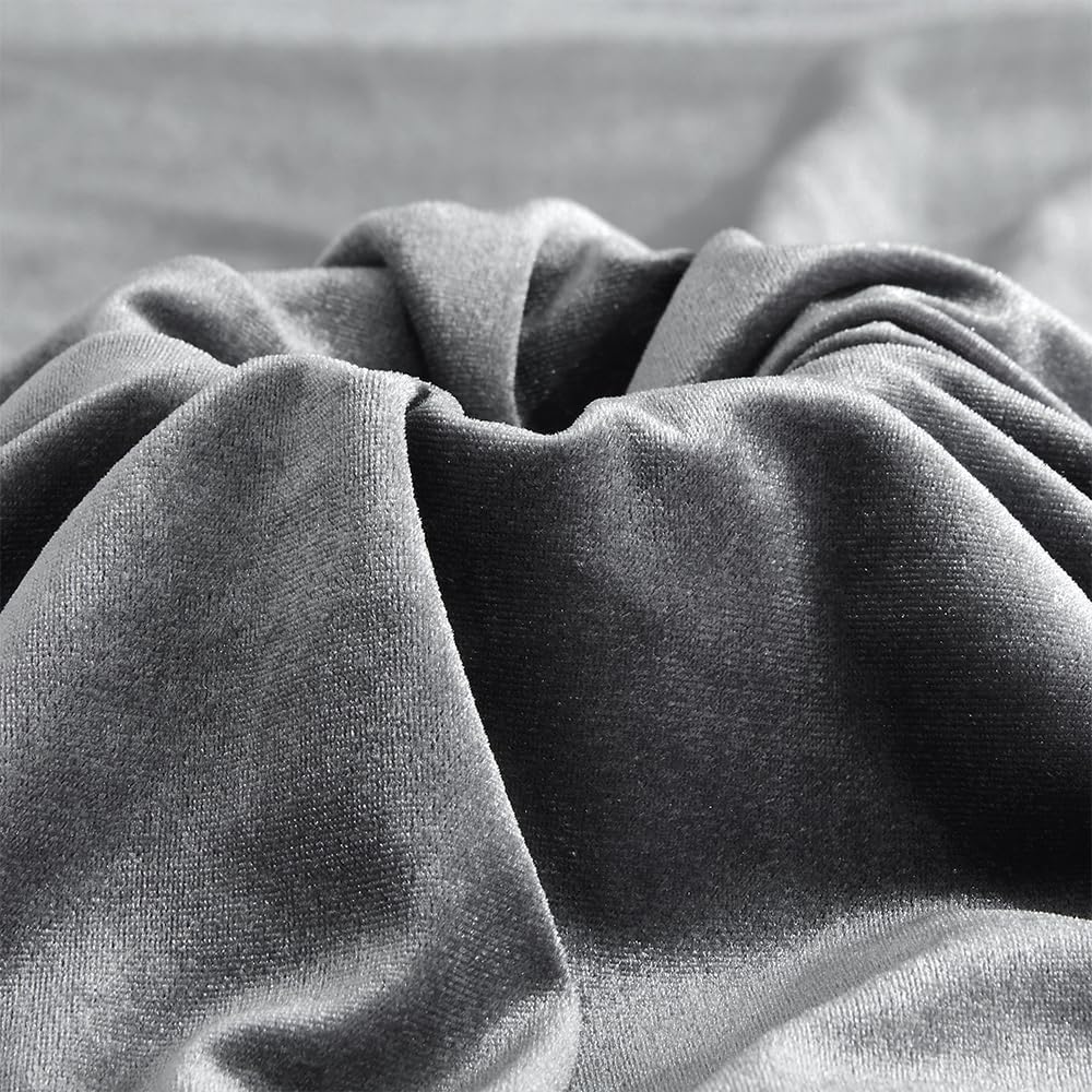 Amazon.com: MaiMaiSuan Grey Velvet Fabric by The Yard,3 Yards 60" Wide ...