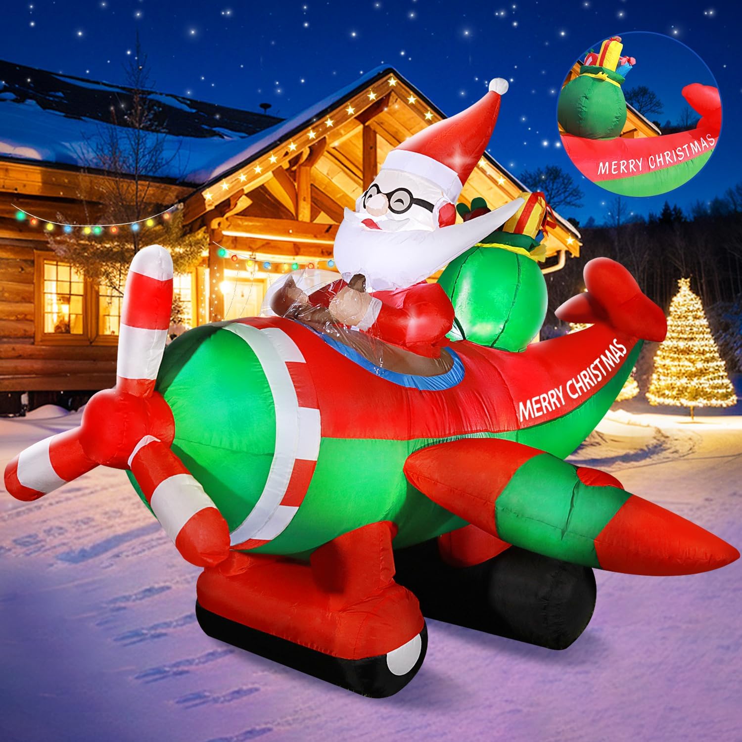 Amazon.com: Sattiyrch Santa Claus Christmas Inflatables Outdoor ...