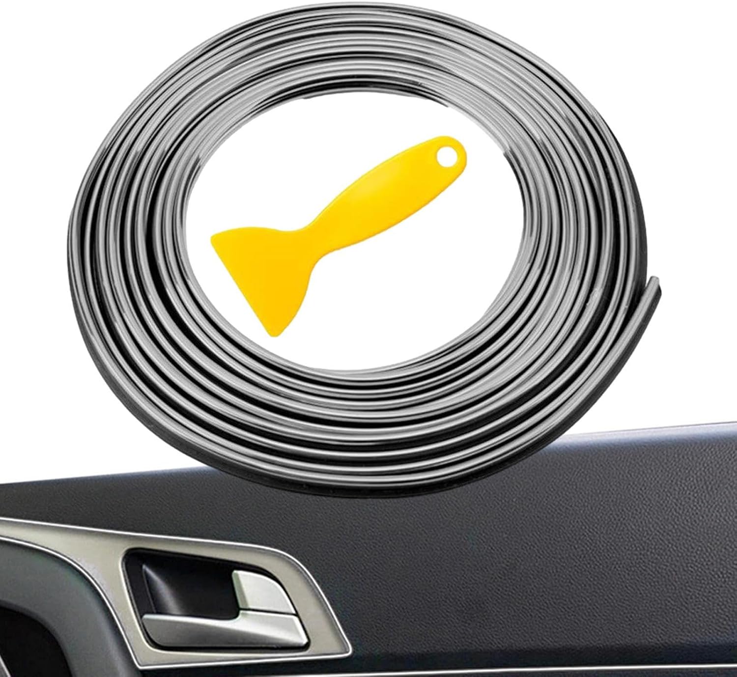 Fivetoo Chrome Trim Molding, Flexible Strip Garnish Accessory with ...