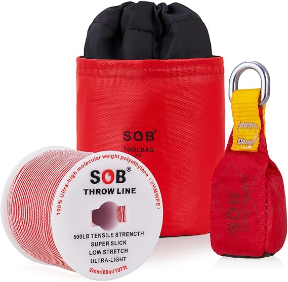 Amazon.com : SOB Arborist Throw Line Kit with Slick Rope 197FT, Throw ...
