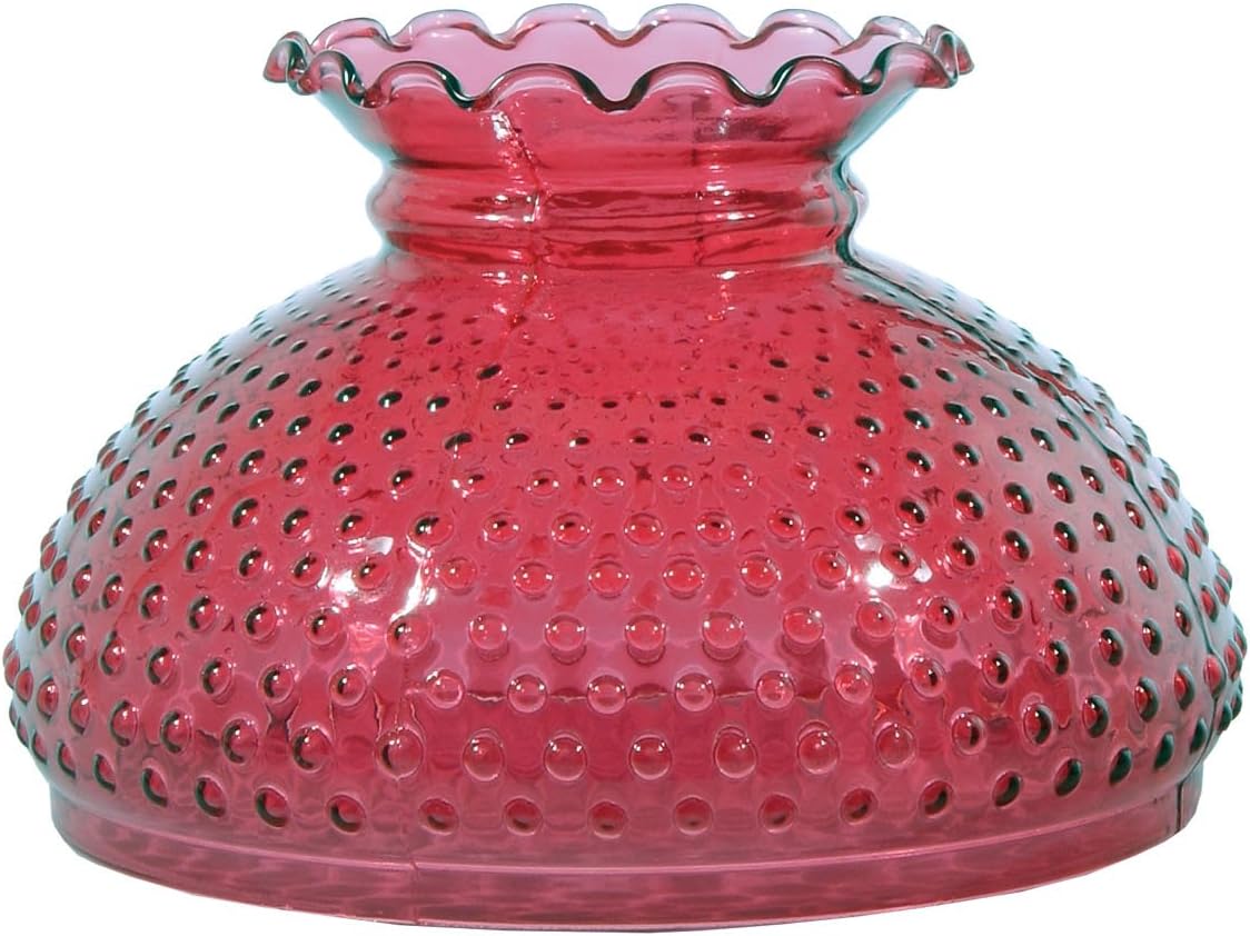 B&P Lamp® 10" Stained Cranberry Hobnail Shade - Table Lampshades ...