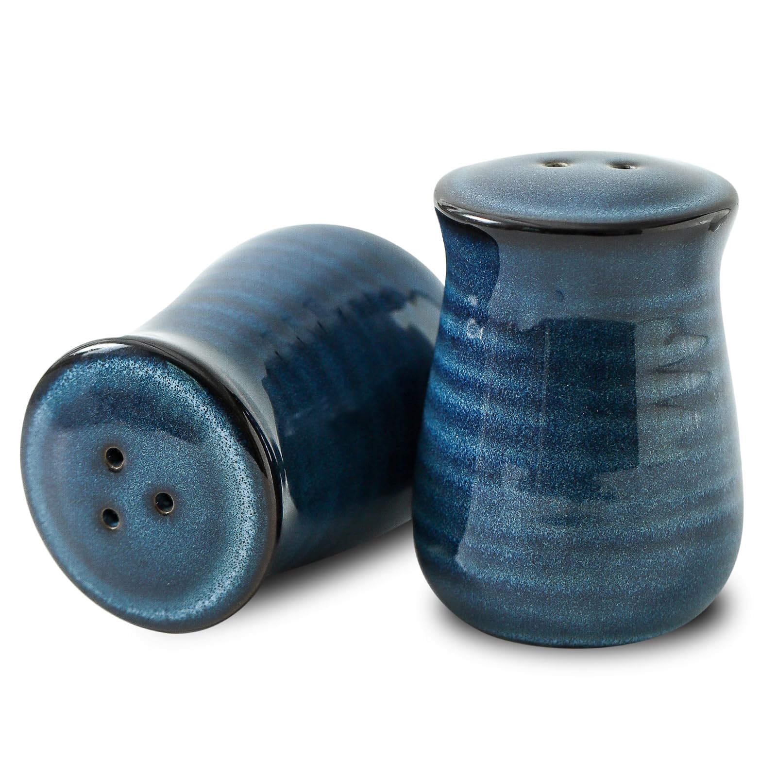 Amazon.com: glowworm Blue Salt and Pepper Shakers Set, Ceramic Salt and ...