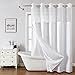 Amazon.com: eachope Extra Long No Hook Shower Curtain and Liner Set，Boho Style with See Through ...