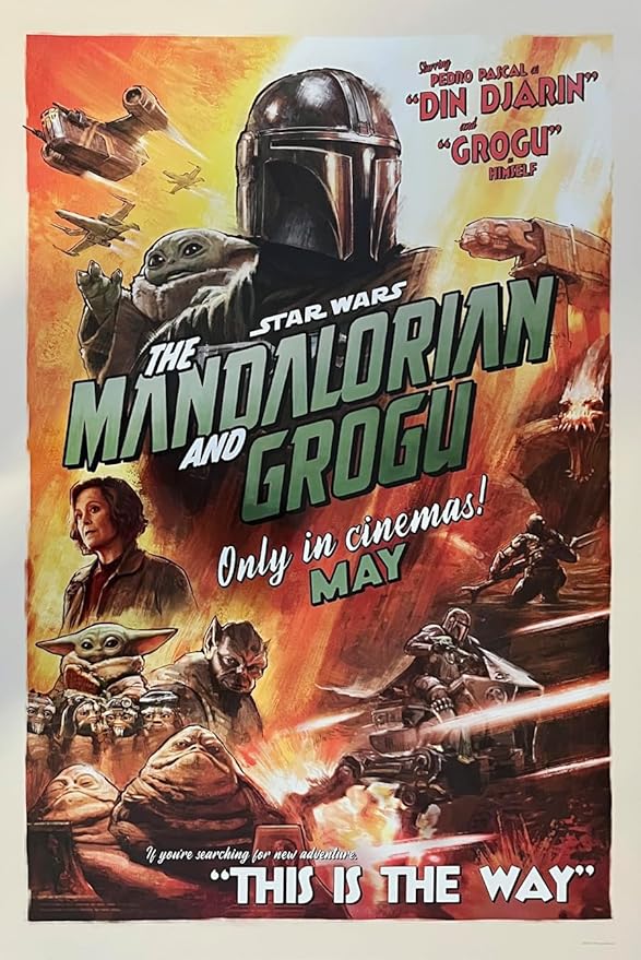 Amazon.com: STAR WARS: THE MANDALORIAN AND GROGU MOVIE POSTER 2 Sided ...